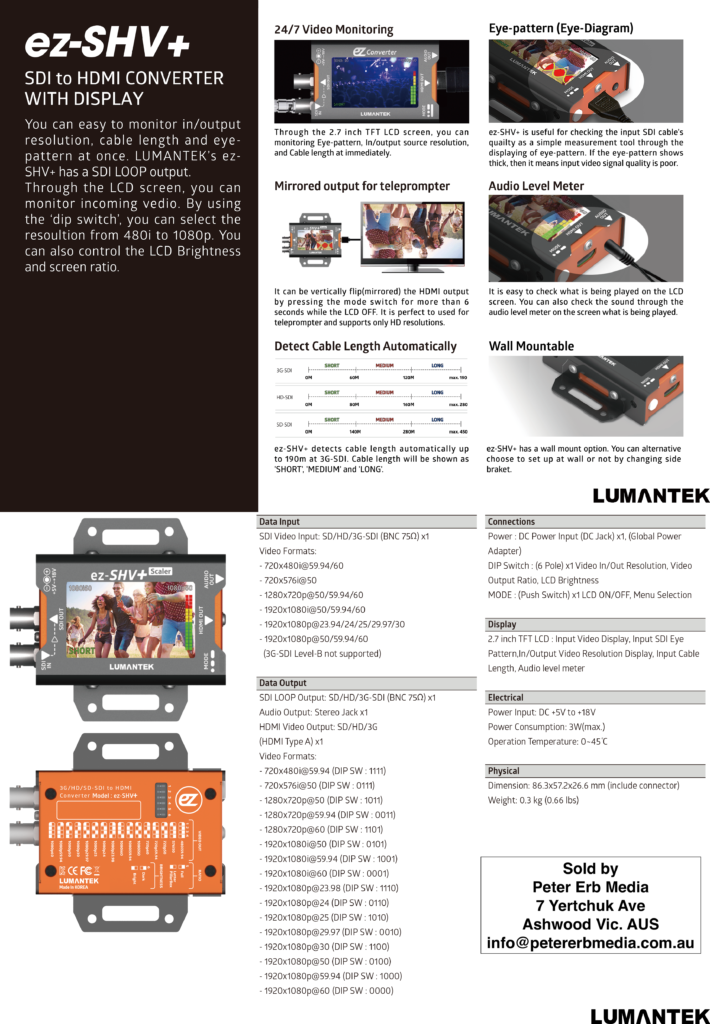 Lumantek Converter monitor 2″